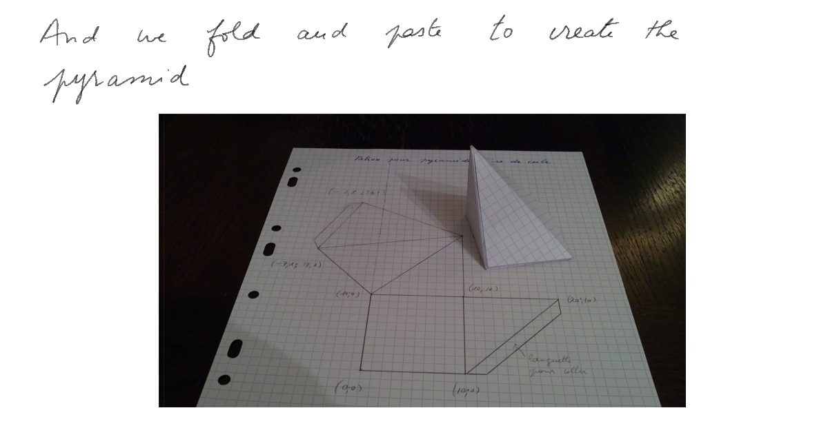 How to split a cube into 3 identical pyramids